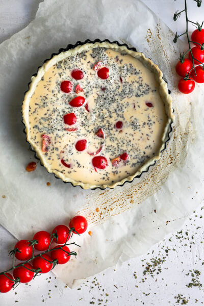 Tomato Mozzarella Quiche - Belula
